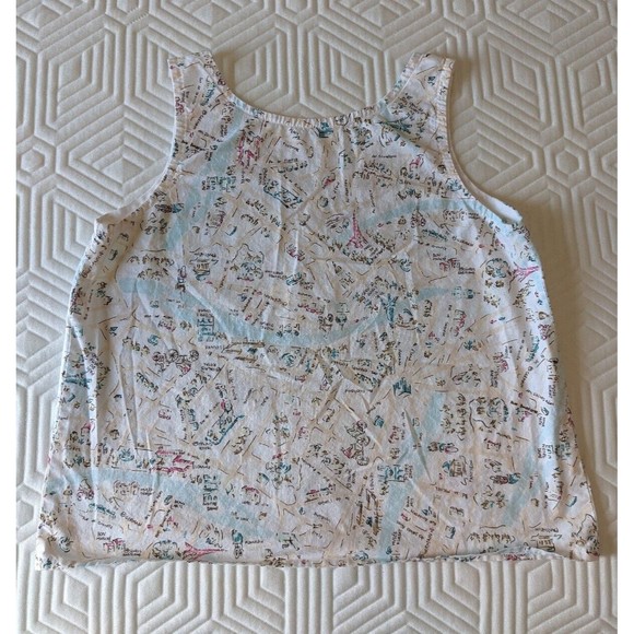 Unbranded | Tops | Handmade Paris Map Tunic Tank Top Blouse Fits Size ...